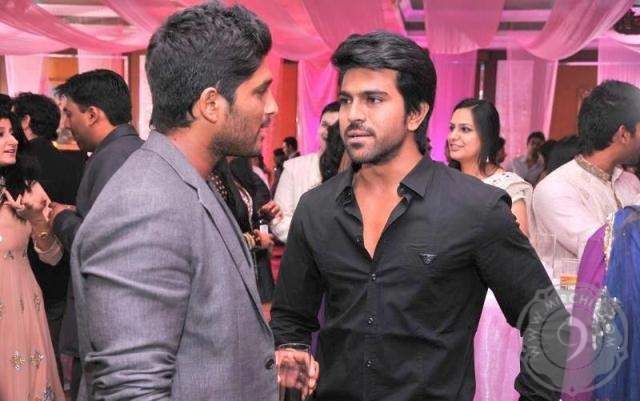 Allu Arjun and Ramcharan Tej at Friends engagement - M9.news