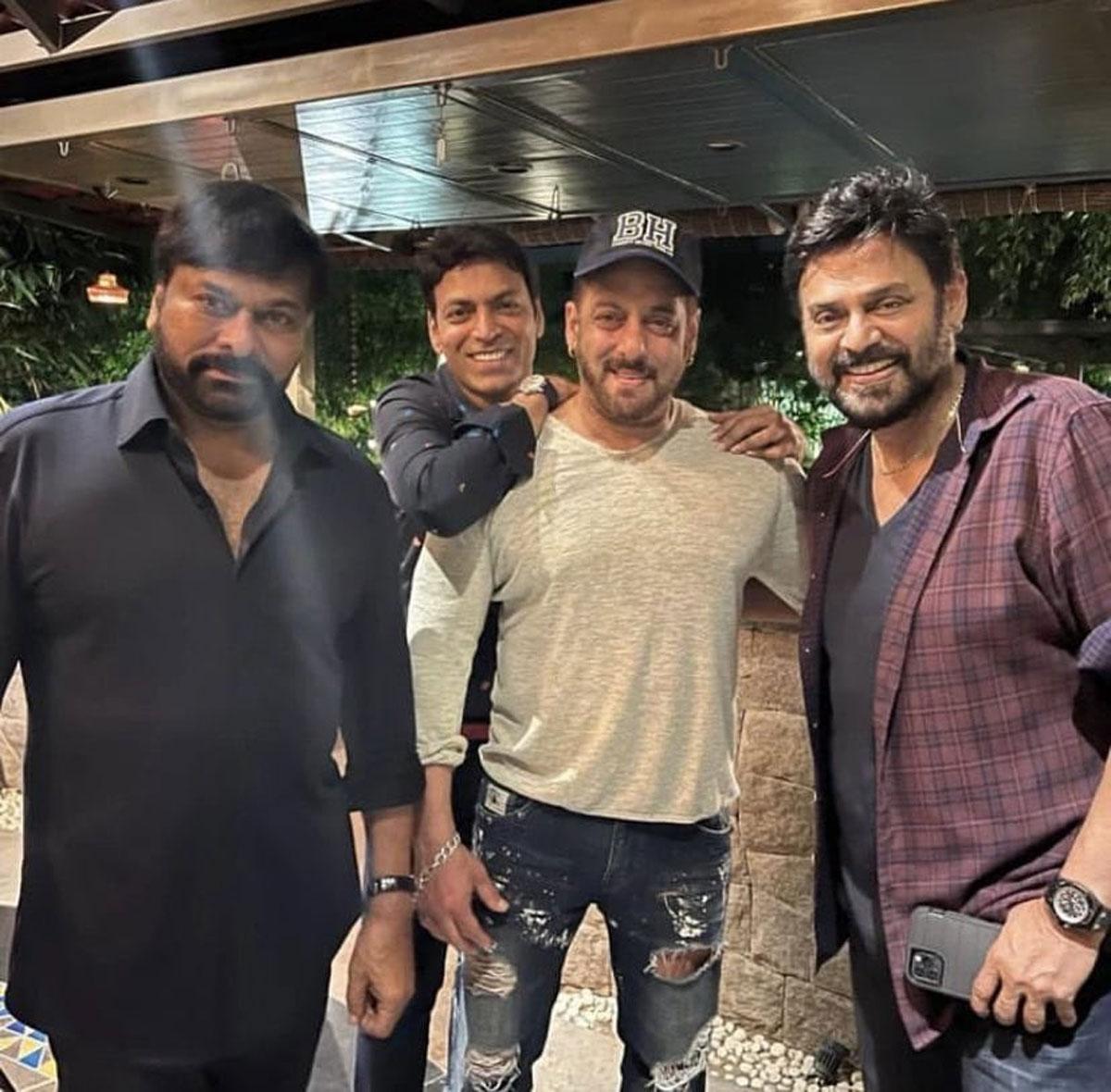 Pic Talk: Chiranjeevi, Salman Khan, Venkatesh Daggubati In One Frame