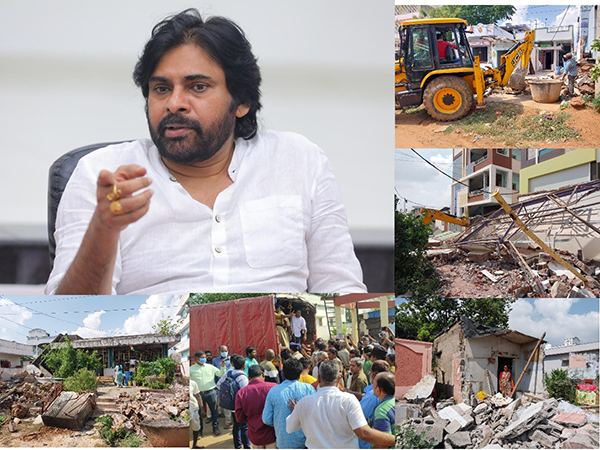 Demolitions In Ippatam Village For Helping Pawan Kalyan's Meeting