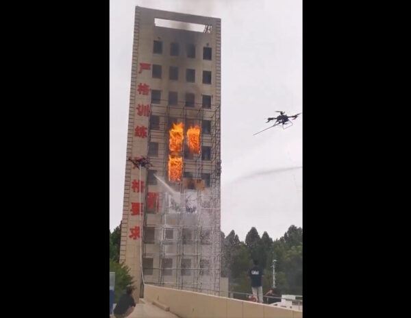 Flying Firefighters On Job