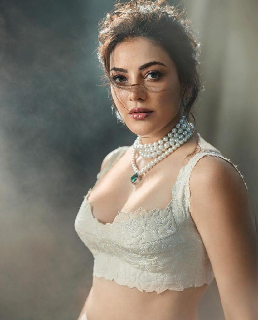 Pic Talk Sexy Kajal Aggarwal In White Gown 8666