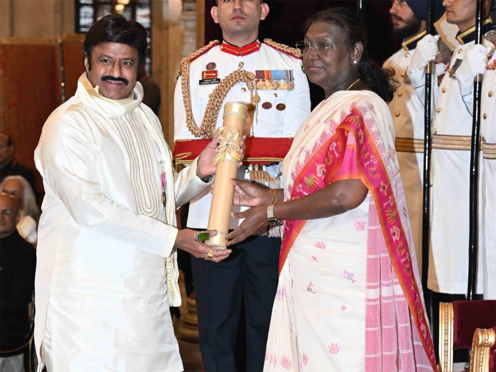 Balayya Shines in Traditional Attire at Padma Awards