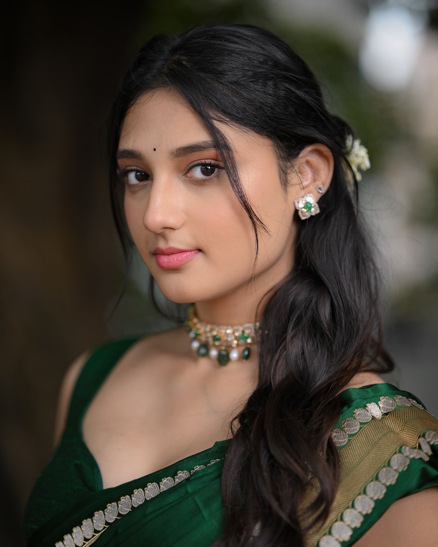 Ritika Nayak Dazzles In Bold Green Saree Glamour