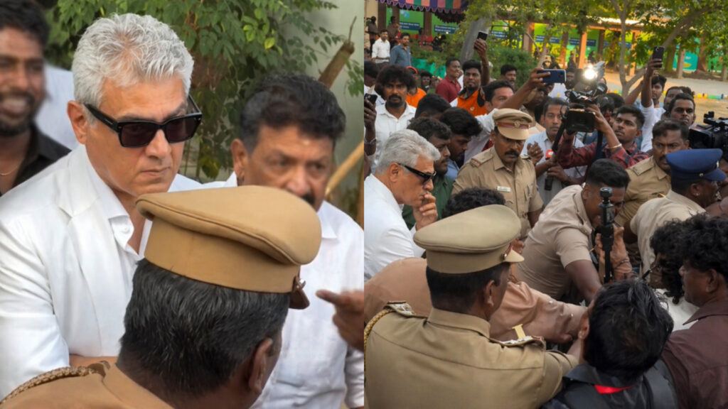 Ajith Kumar Reacts to Fans at Chennai Polling